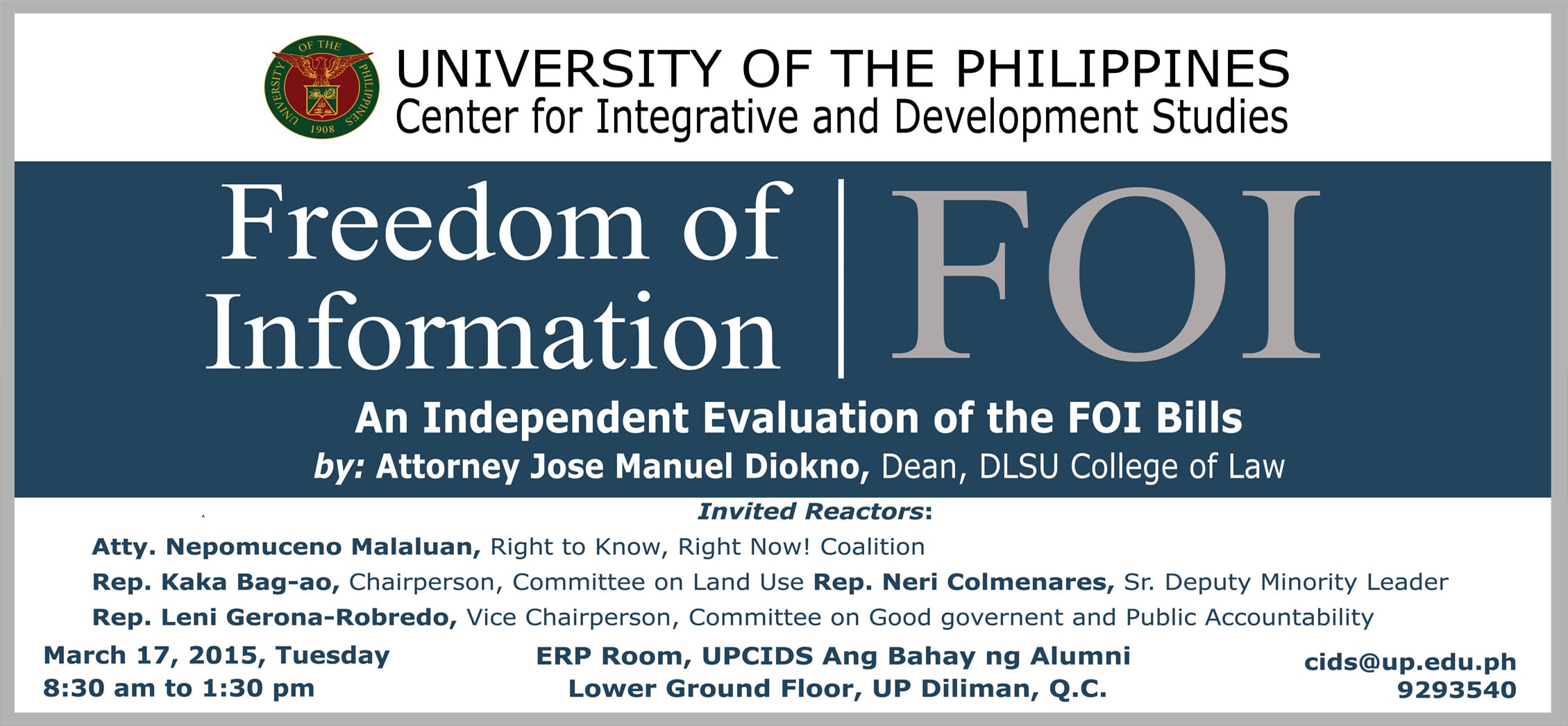 An Independent Evaluation of the FOI Bills - “Balancing right to ...