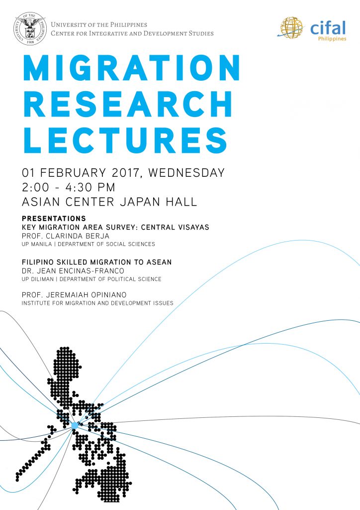 Migration Research Lectures - UP Center for Integrative and Development ...