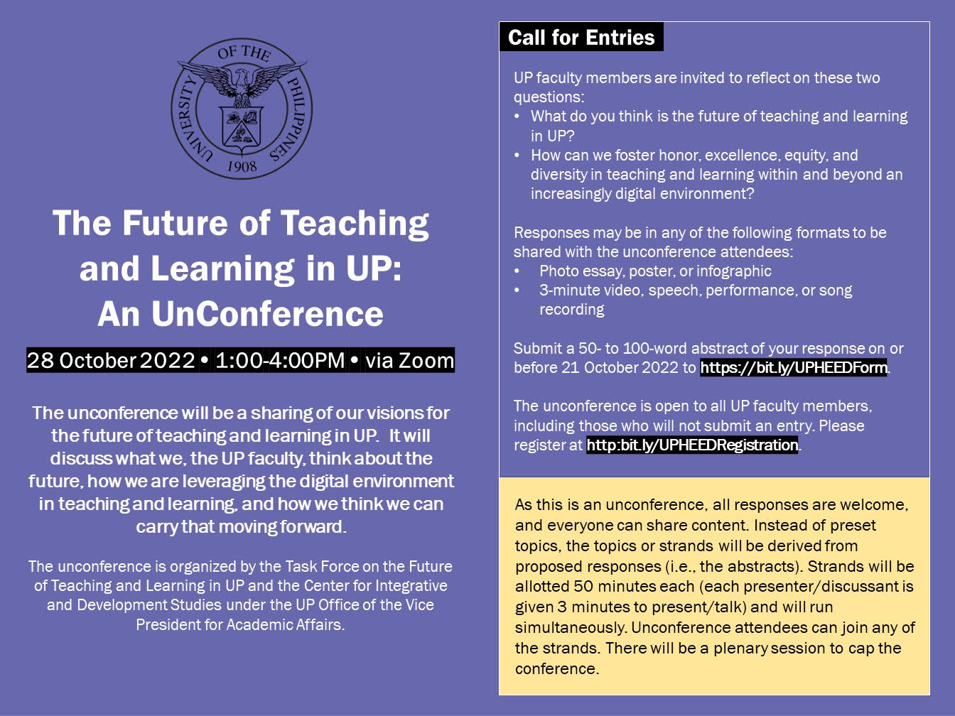 Call for Three-Minute Presentations: The Future of Teaching and ...