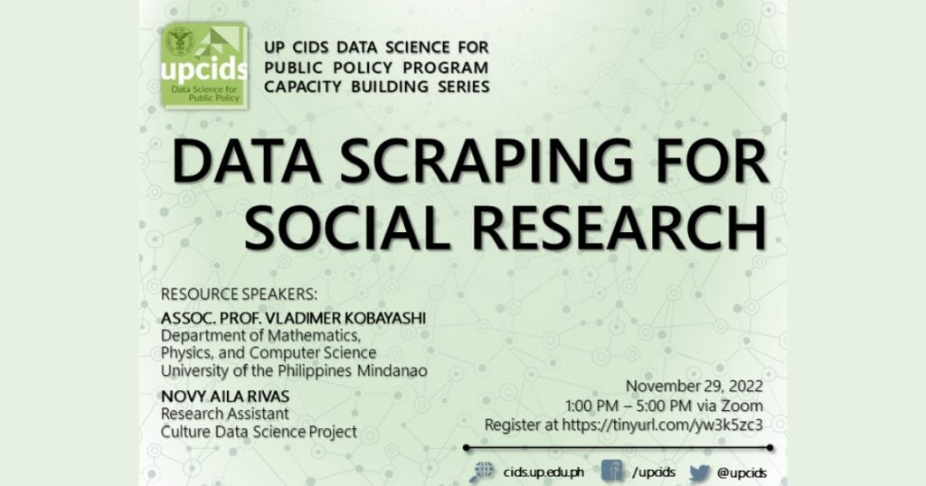 Data Scraping for Social Research: A Webinar