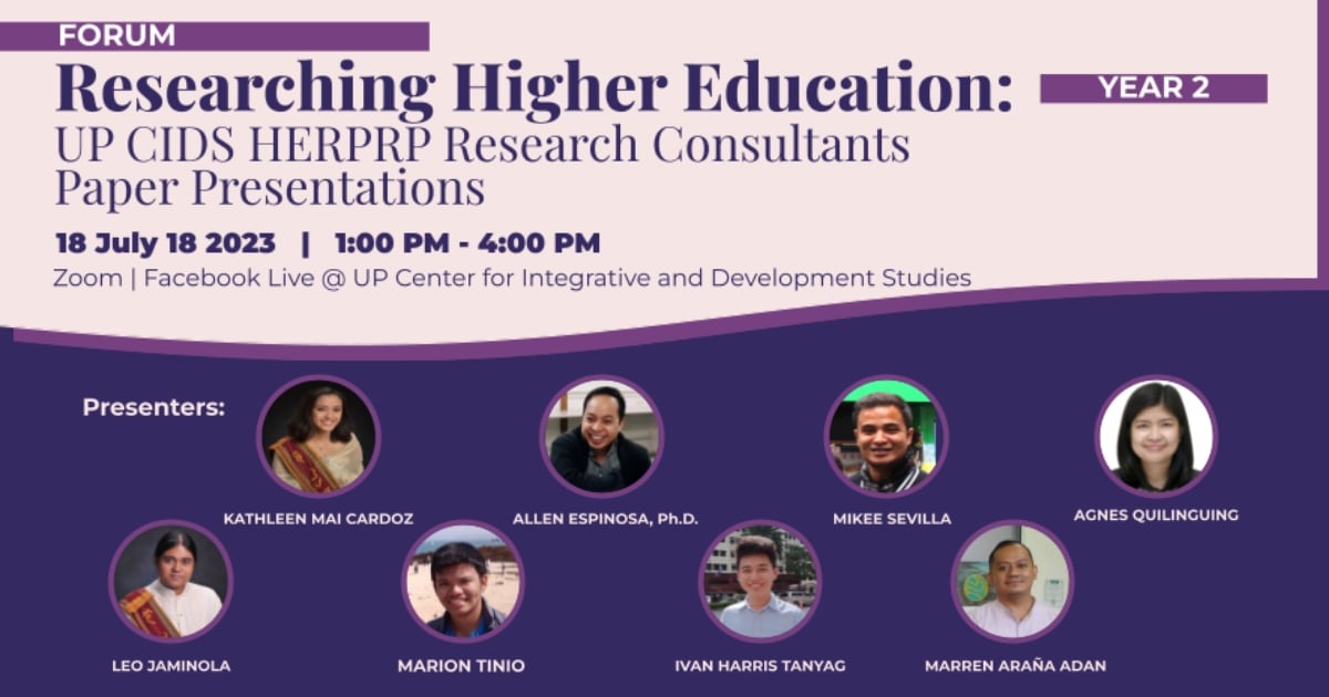 Researching Higher Education: UP CIDS HERPRP Year 2 Research ...