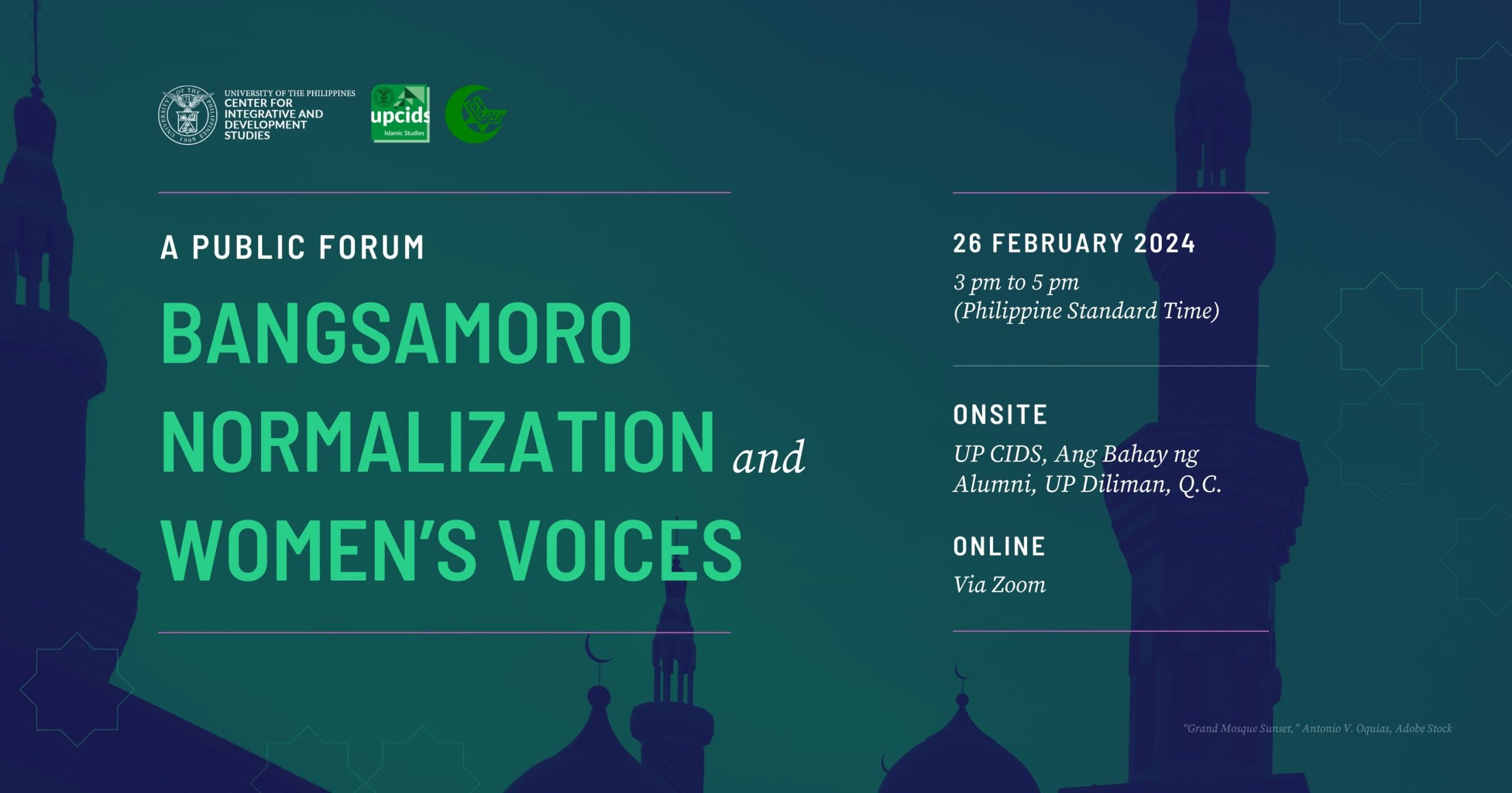 Bangsamoro Normalization and Women’s Voices: A Public Forum