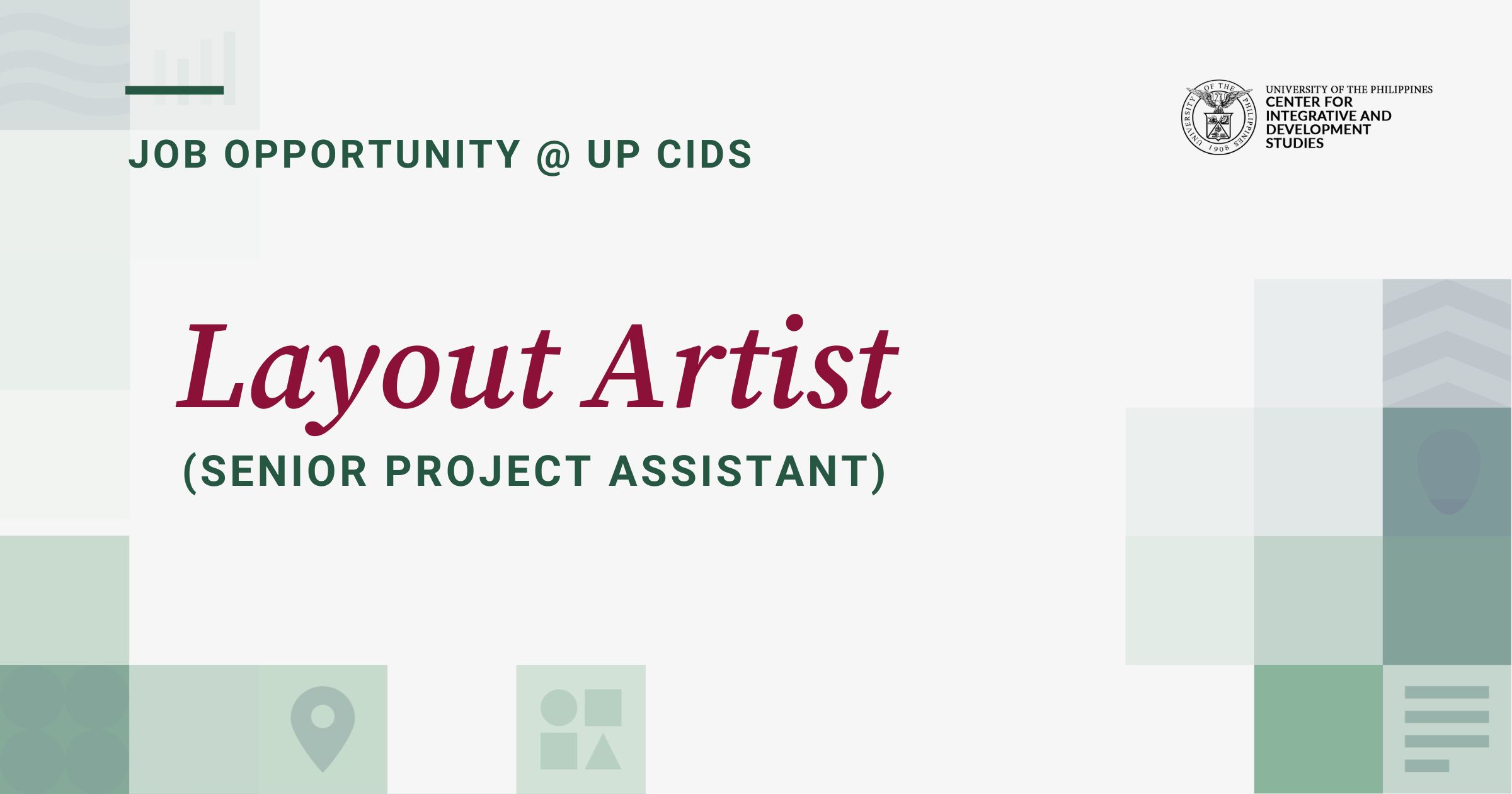 Job Opportunity: Layout Artist @ UP CIDS