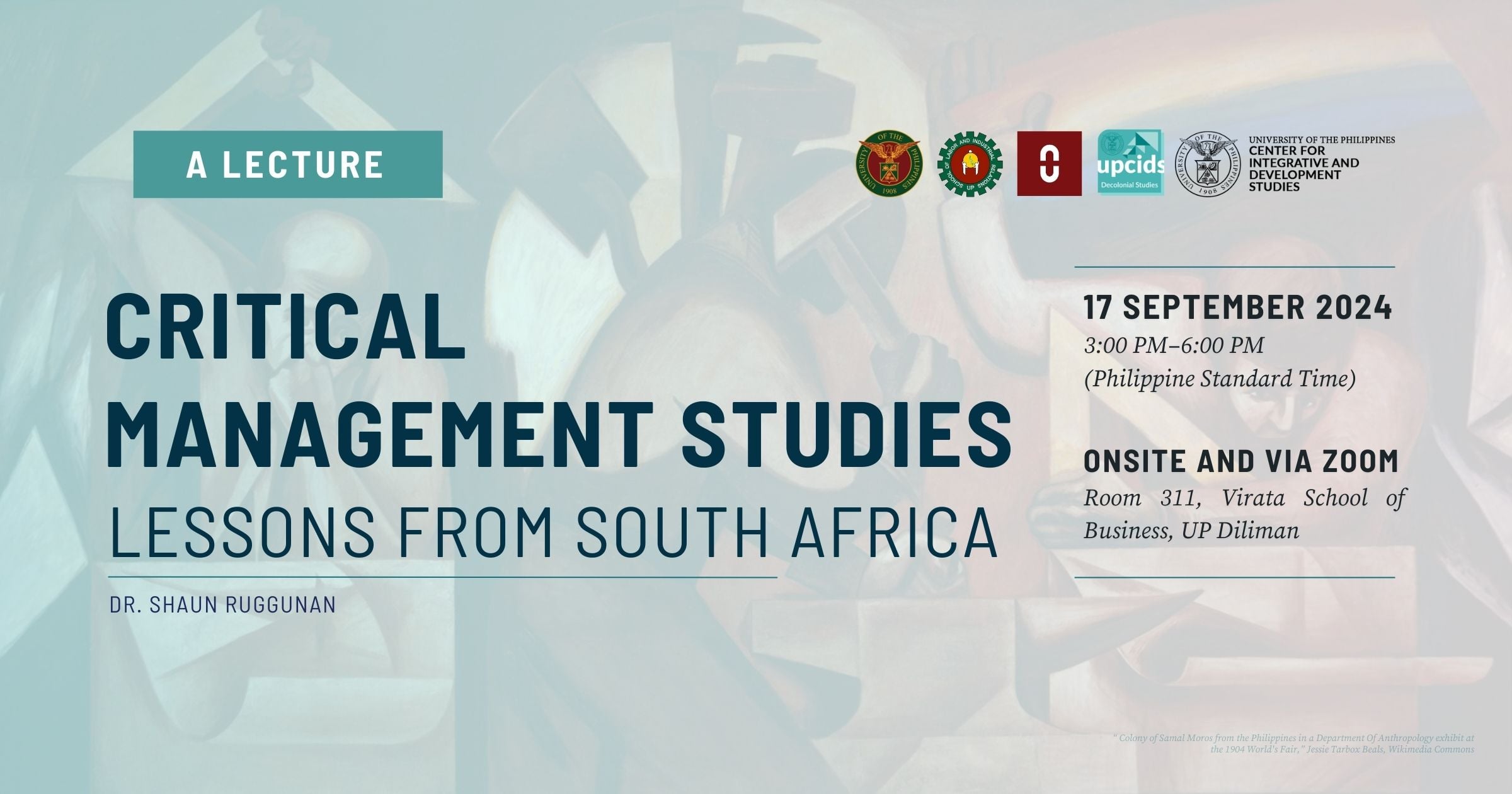 Critical Management Studies: Lessons from South Africa: A Public Lecture